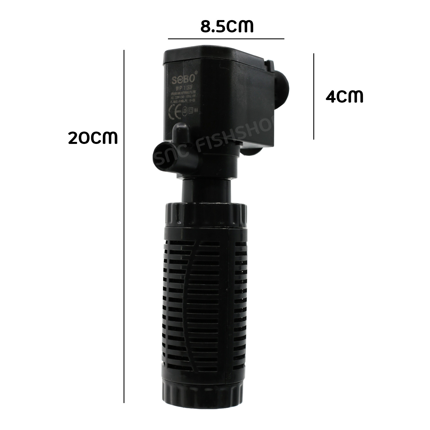 ปั๊มน้ำ SOBO WP-1150F พร้อมกระบอกกรอง ปั้มน้ำตู้ปลา กำลังไฟ 6 W 500L/H - SNC FISHSHOP - ThaiPick