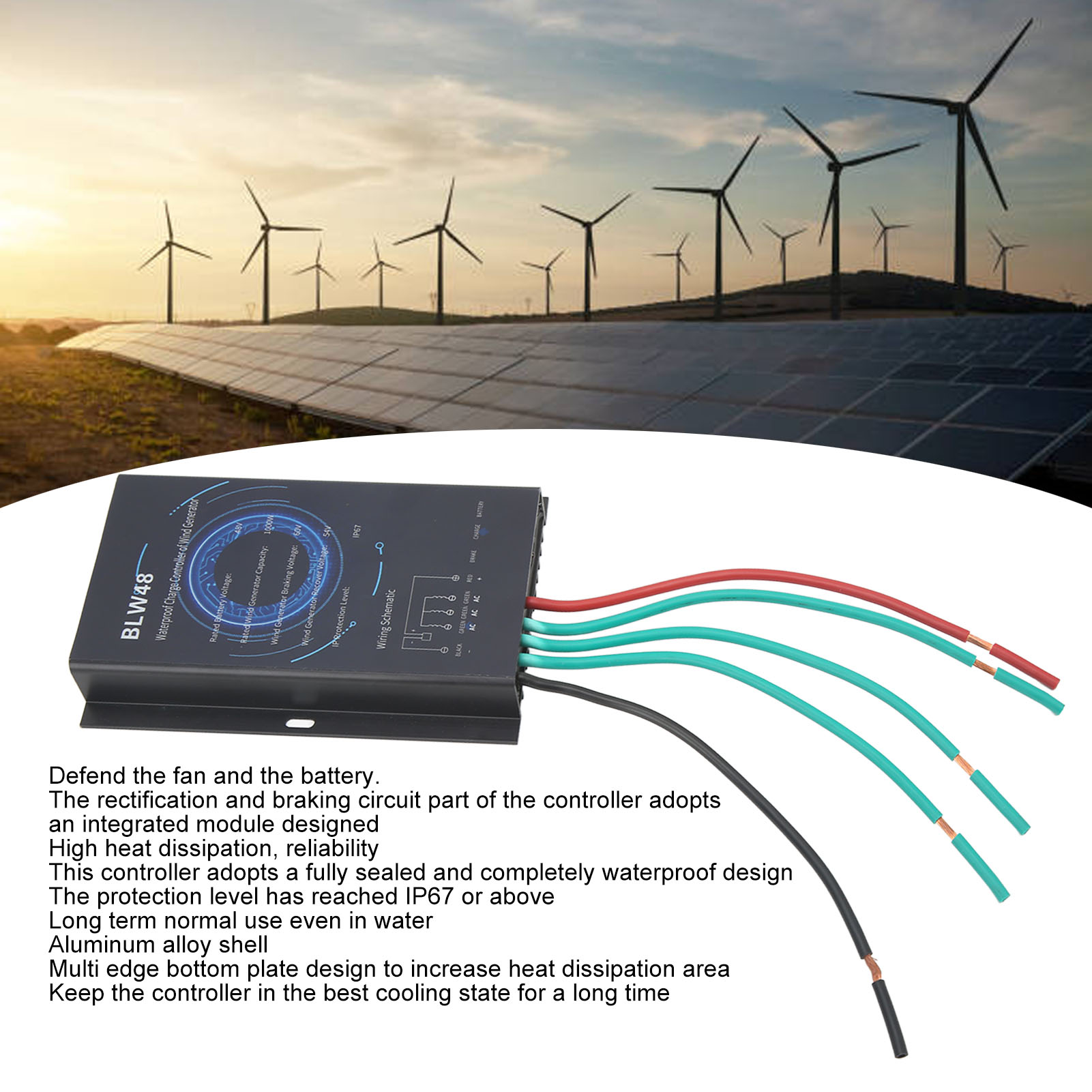 Wind Generator Controller Waterproof Modular Design Wind Turbine Charge ...