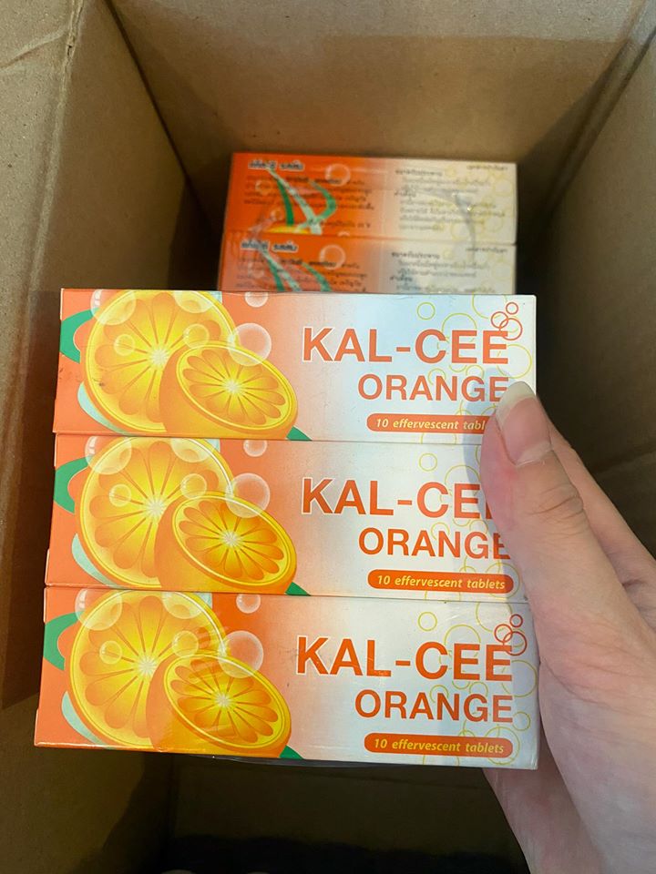 Kal-Cee Orange แคลเซียมเม็ดฟู่ละลายน้ำพร้อมดื่ม รสส้ม ทานง่าย สำหรับ ...