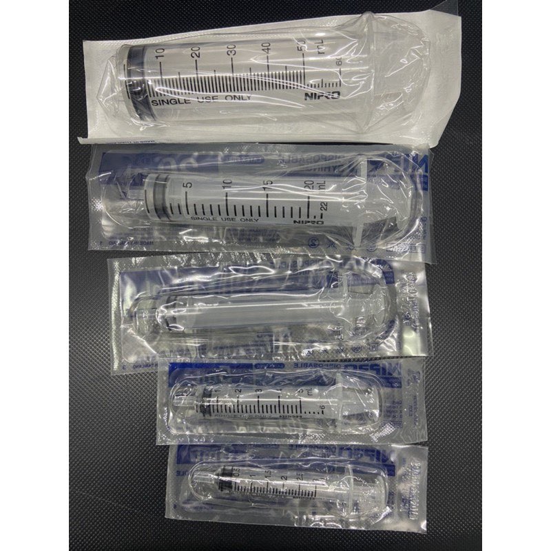 ถูก ???? Syringe Nipro ไซริงค์ หลอด-กระบอกฉีดยา 1ml/3ml/5ml/10ml/20ml/50ml ล้างจมูก ป้อนยา ให้ ...