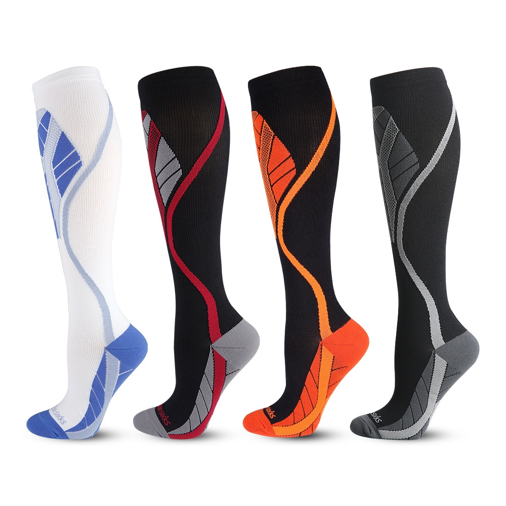 Men's Compression Soccer Socks Marathon Running Knee High Women ...