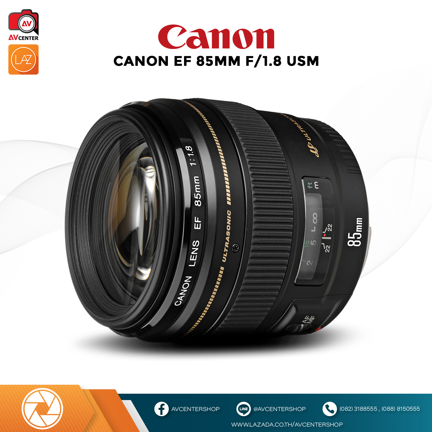 เลนส์ Canon EF 85 mm. F1.8 USM [รับประกัน 1 ปี by AVcentershop ...