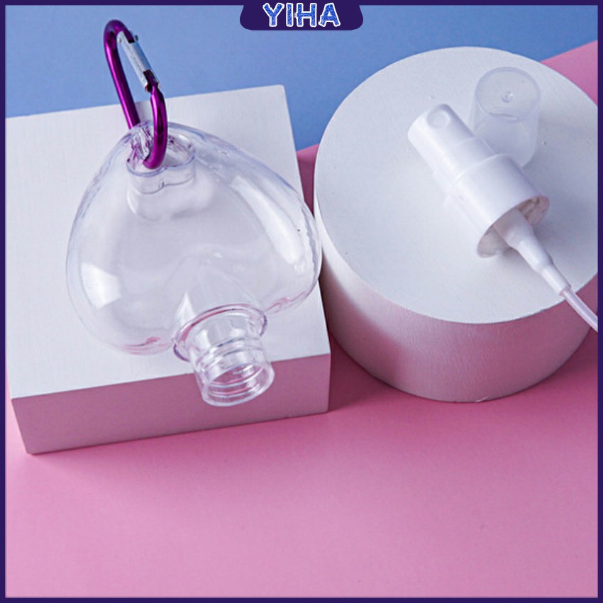 Yiha ขวดสเปรย์รูปหัวใจ พร้อมตะขอเกียว สะดวกพกพา ขวดรูปหัวใจ ขวดแขวน ...