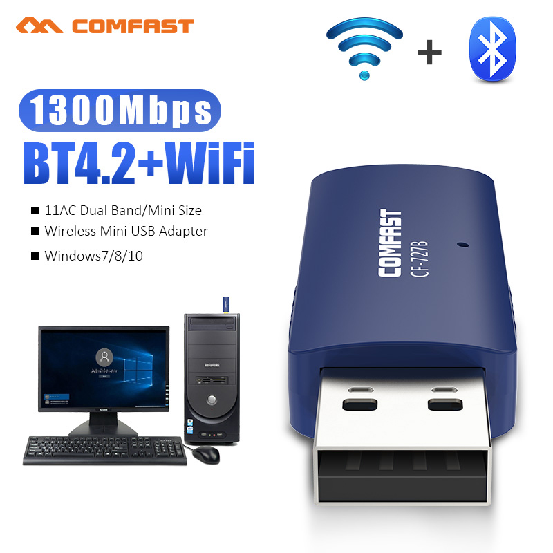 ตัวรับสัญญาณwifi USB Wifi Adapter 1300Mbps Wi fi Adatper 5ghz Antenna ...