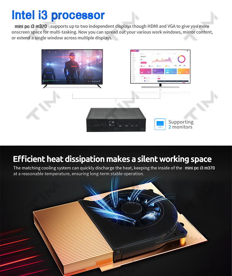 มินิพีซี เคเบิลเครือข่ายฟรี คอม Mini PC 4GB256GB Intel I3 4K HD คอมพิวเตอร์ มิBluetoothWifi ...