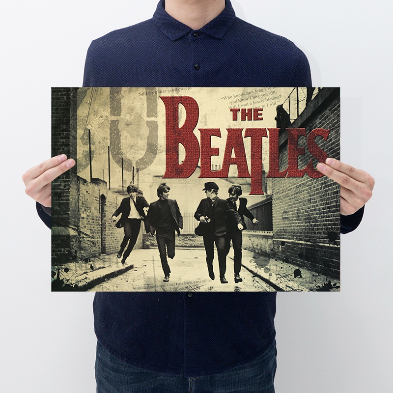 【H036】 The New Beatles A Style Kraft Paper Retro Poster Bar Western ...