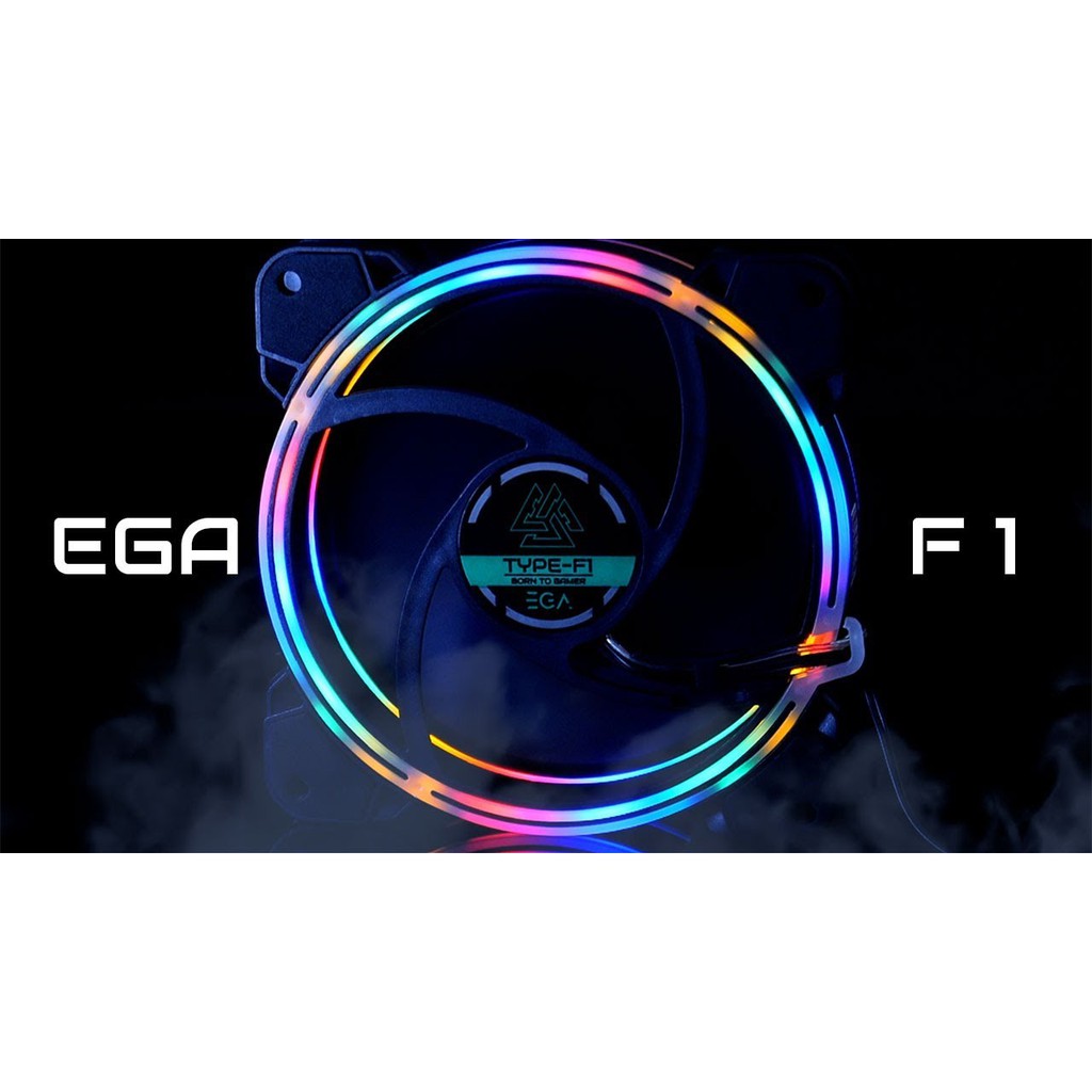 พัดลมเคส EGA Type F1 F2 F3 RGB Cooling FAN PC 120mm พัดลมคอมพิวเตอร์ ...