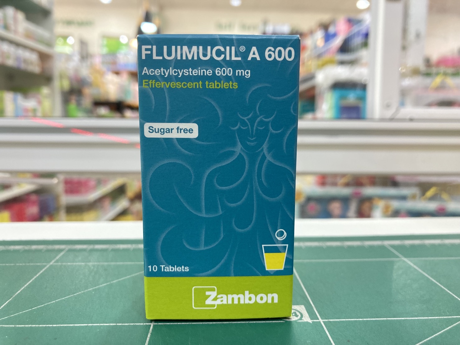 Fluimucil A 600 mg. Sugar free เม็ดฟู่ ละลายเสมหะ (10เม็ด/กล่อง) - My ...