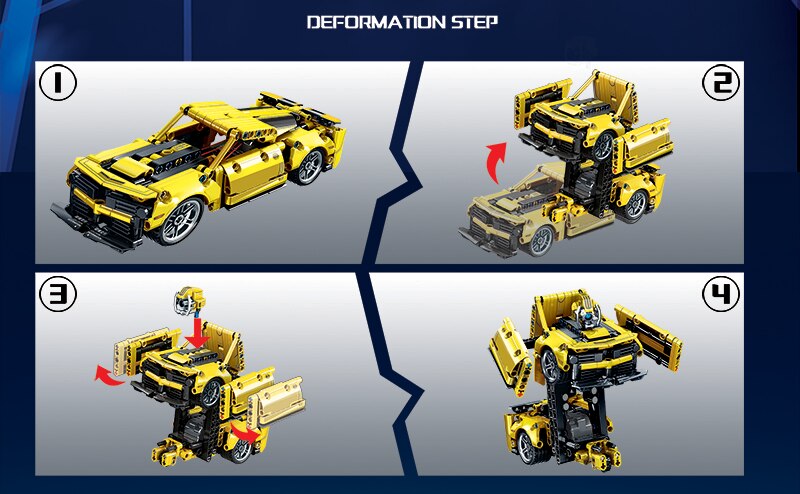 LEGO 2 In 1 Deformation Cars Building Blocks Model Transform Racing ...