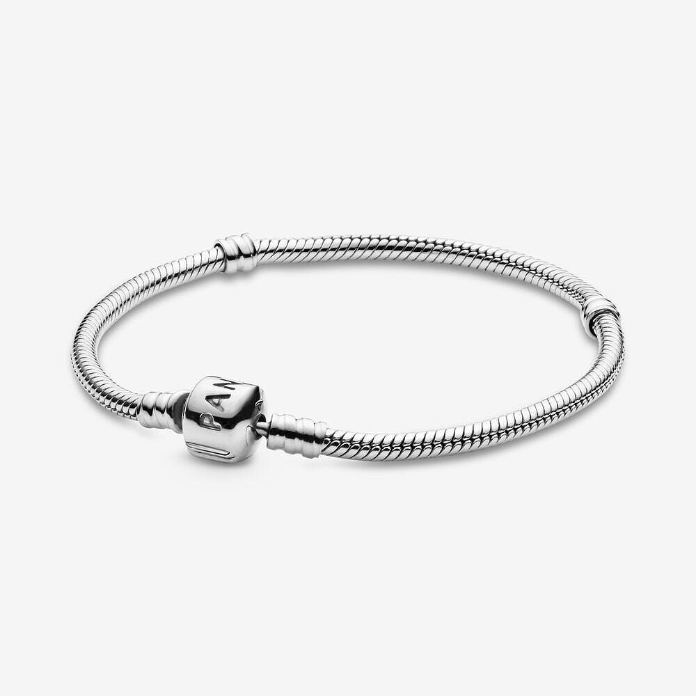ของแท้ 100PANDORA Moments Silver Buckle Bracelet 590702HVBRACE Pandora ...