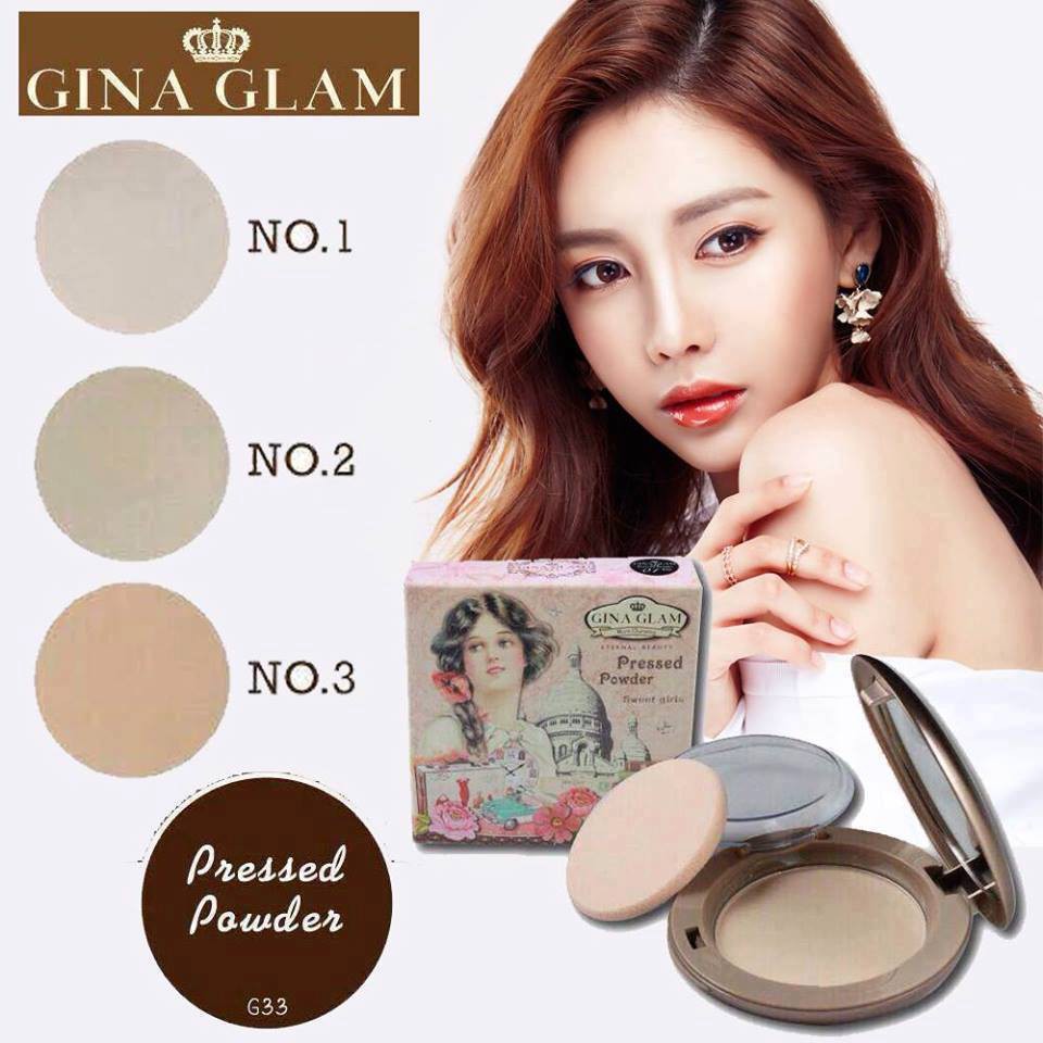 (2ikidsbeautie) G33 แป้งพัฟ จีน่าแกลม Gina Glam Pure Natural Pressed ...
