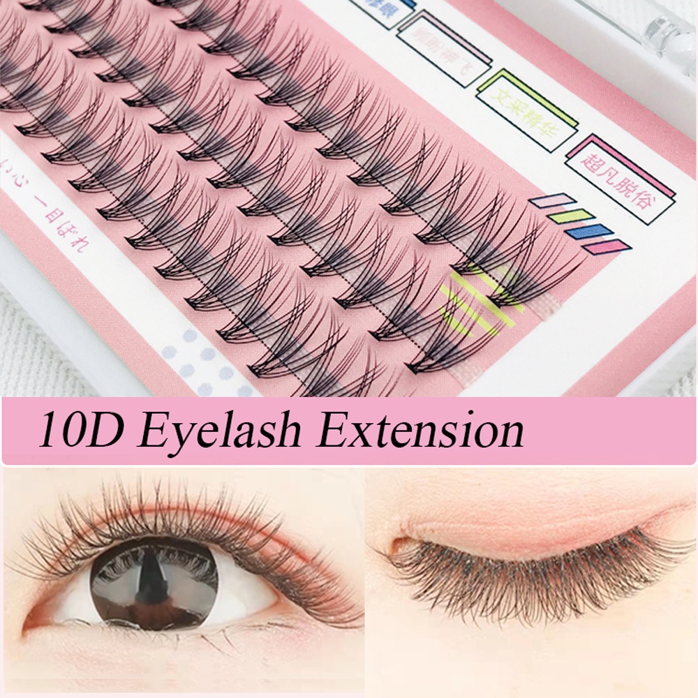 81012mm C Curl Natural Individual 10D Cluster Eyelash False Eyelashes ...