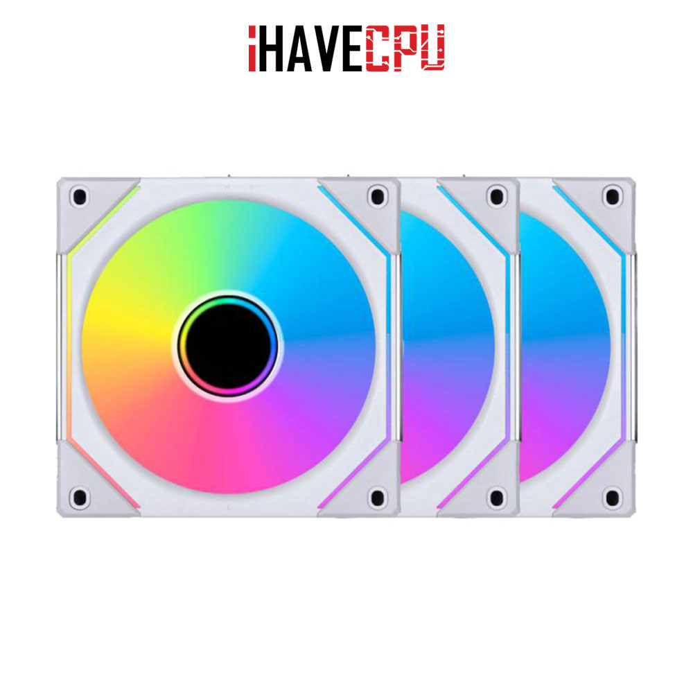 iHAVECPU FAN (พัดลม) LIAN LI UNI FAN SL-INFINITY 120 RGB WHITE PACK 3 ...