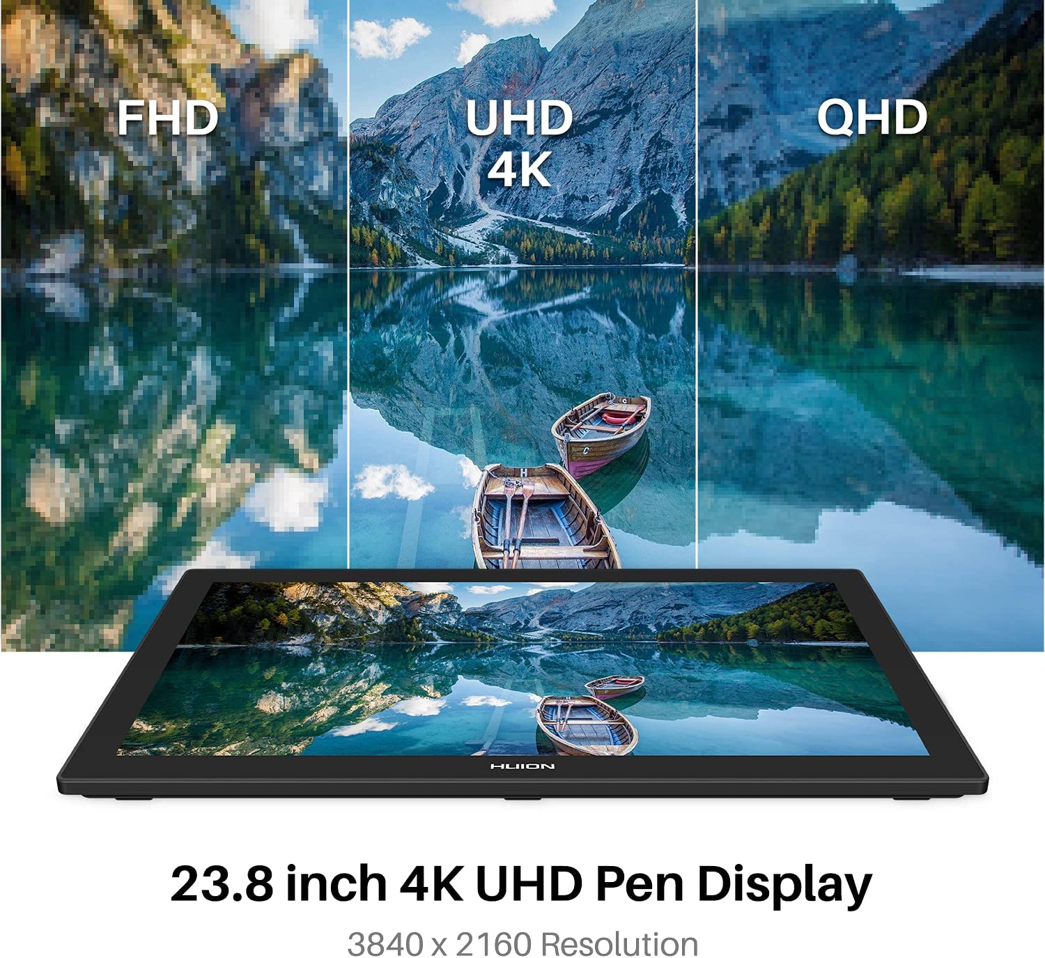 HUION Kamvas Pro 24 4K UHD Graphics Drawing Tablet with Full-Laminated ...