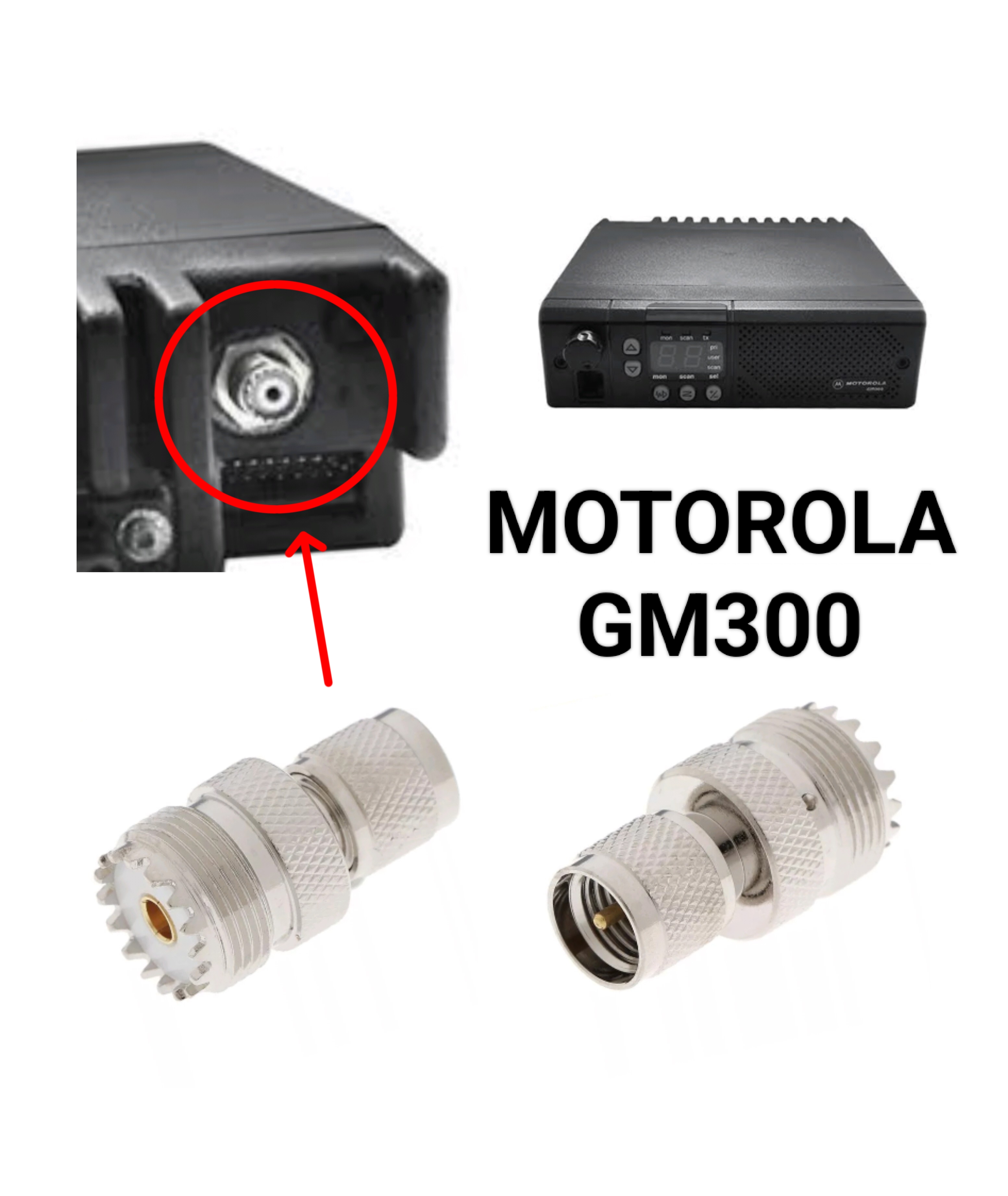 ขั้วแปลงท้ายเครื่อง GM300 GM338 SM50 SM120 ต่อ PL259 (1ตัว) - HAM RADIO ...