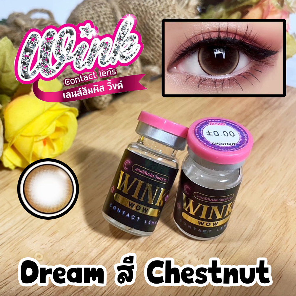 Wink wow คอนเทคเลนส์แฟชั่น รุ่น Dream สี Chestnut | Lazada.co.th