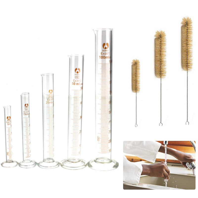 Glass Measuring Cylinder Professional Lab Graduated Cylinder Chemistry ...