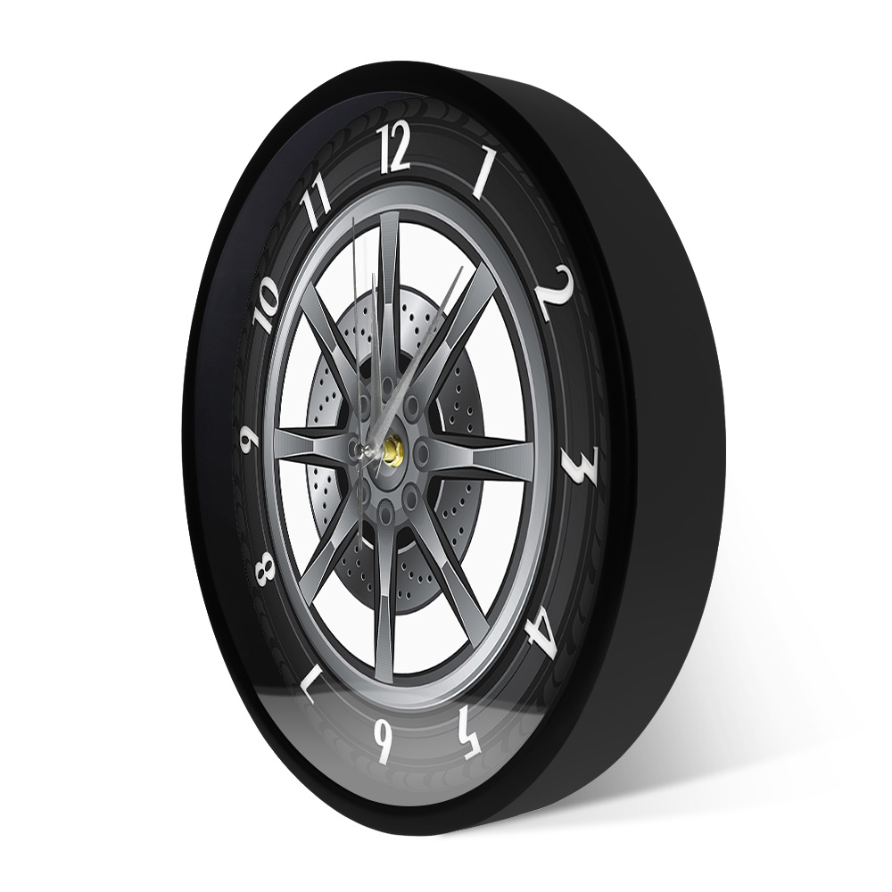 Car Service Repair Garage Owner Tire Wheel Custom Car Auto Wall Clock ...