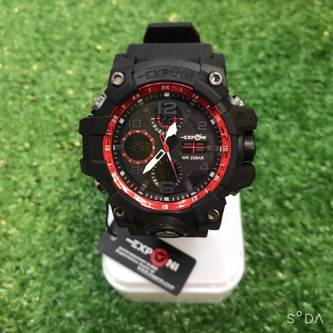 EX-01 นาฬิกาข้อมือชาย-หญิง EXPONI 2ระบบ สายยางซิลิโคน อย่างดี ถ่ายจาก ...