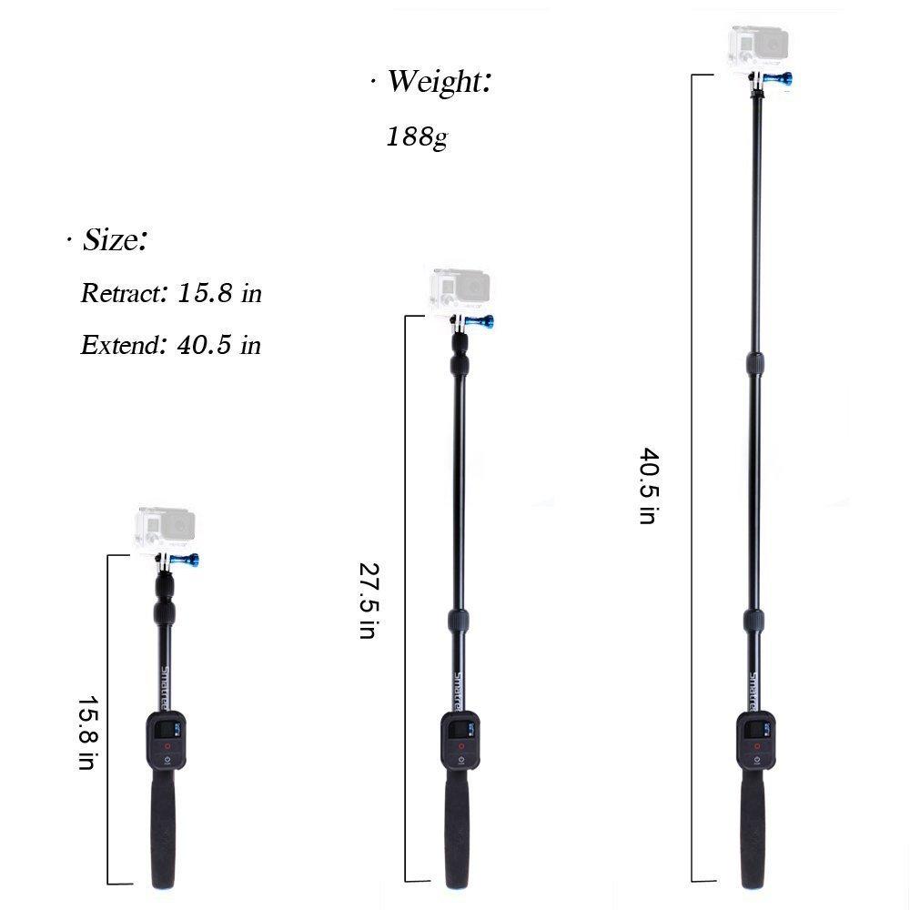 Smatree SmaPole S2 Gopro Handheld Pole integrated with Tripod Mount ...