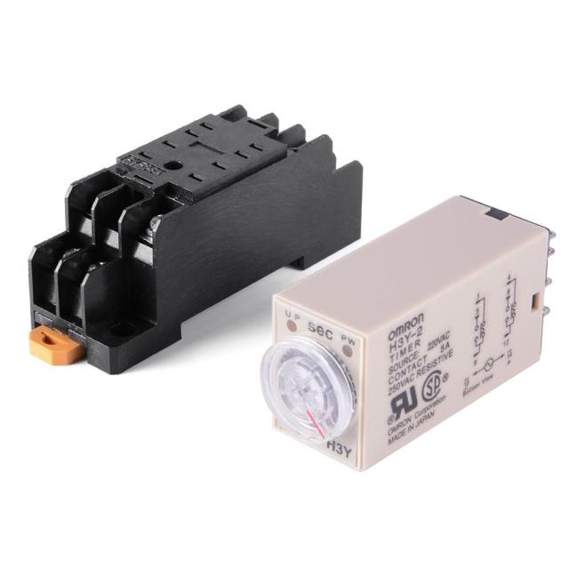 ดูราคา AC 220V H3Y-2 Time Delay Relay Solid State Timer 0-60S DPDT with Socket
