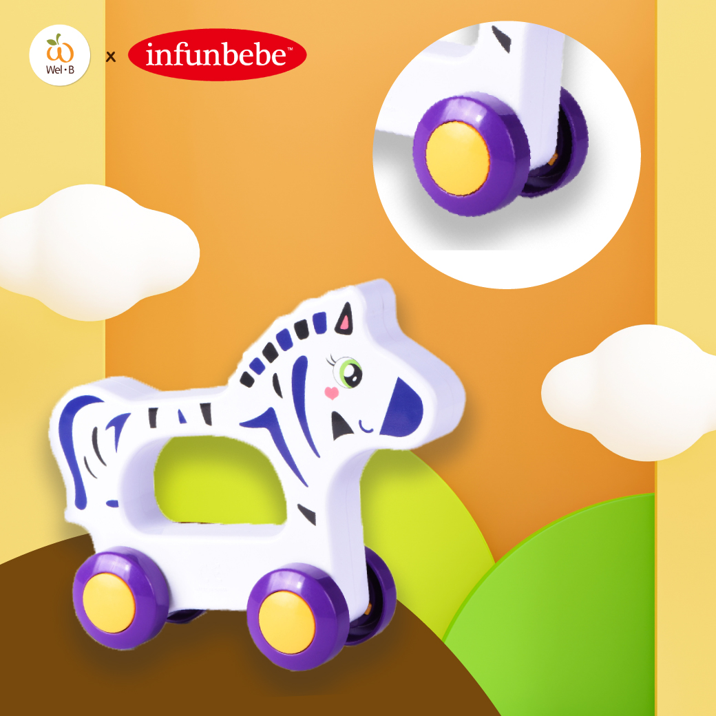 Wel-B x Infunbebe PUSH N GO ANIMALS ZEBRA (รถลากของเล่น ม้าลาย) - ของ ...