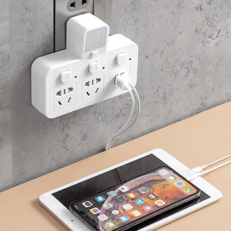 2 เต้ารับ Dual USB Wall Adapter Plug, Multifunctional converter ...