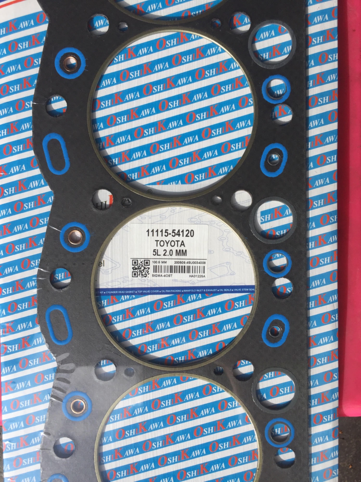 ปะเก็นฝาสูบ Toyota 5L [ 5LE ]ไทเกอร์ tiger 3.0L 8V 11115-54120 เหล็ก ...