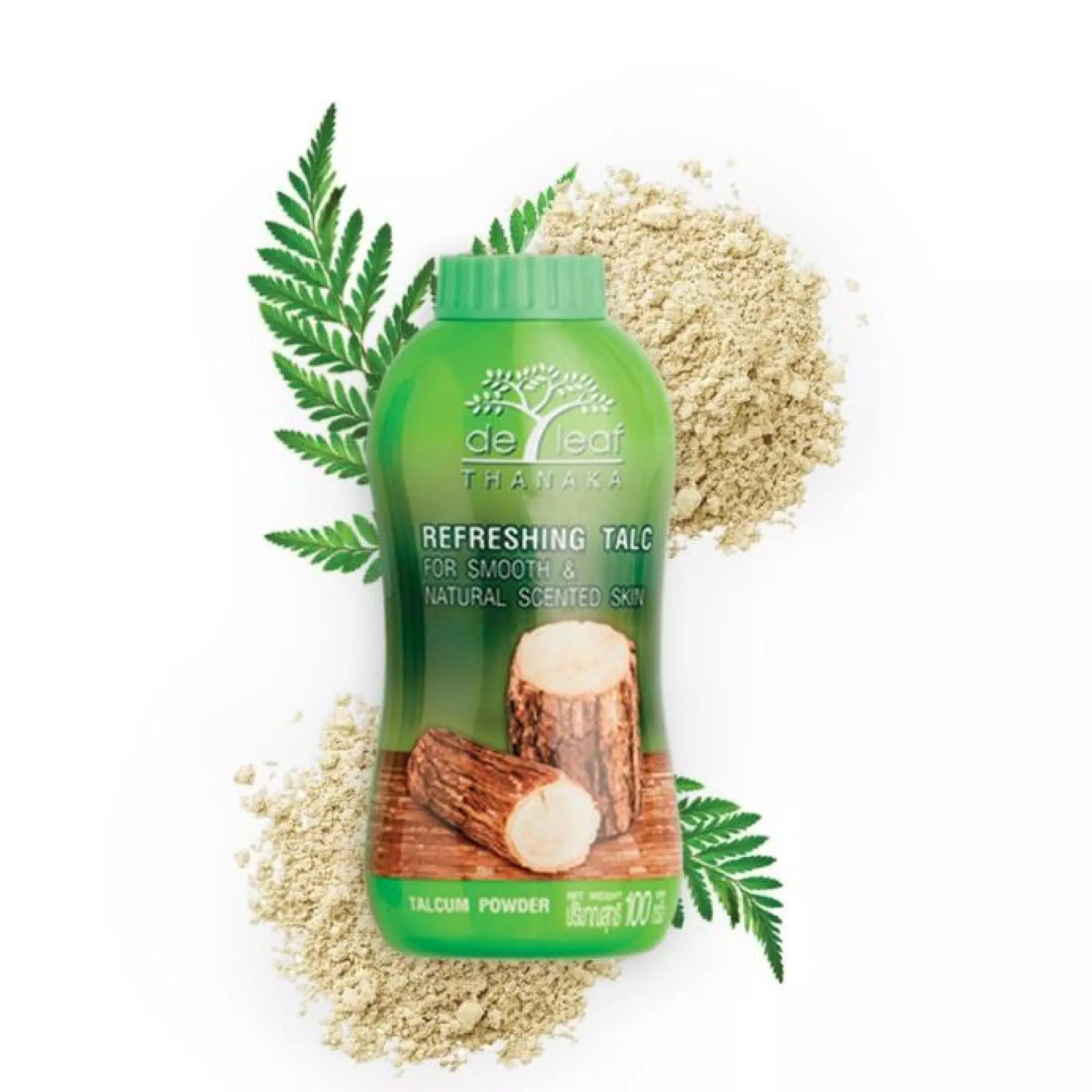 เดอ ลีฟ แป้งฝุ่น ทานาคา 80 กรัม / 200 กรัม De Leaf Thanaka Refreshing ...