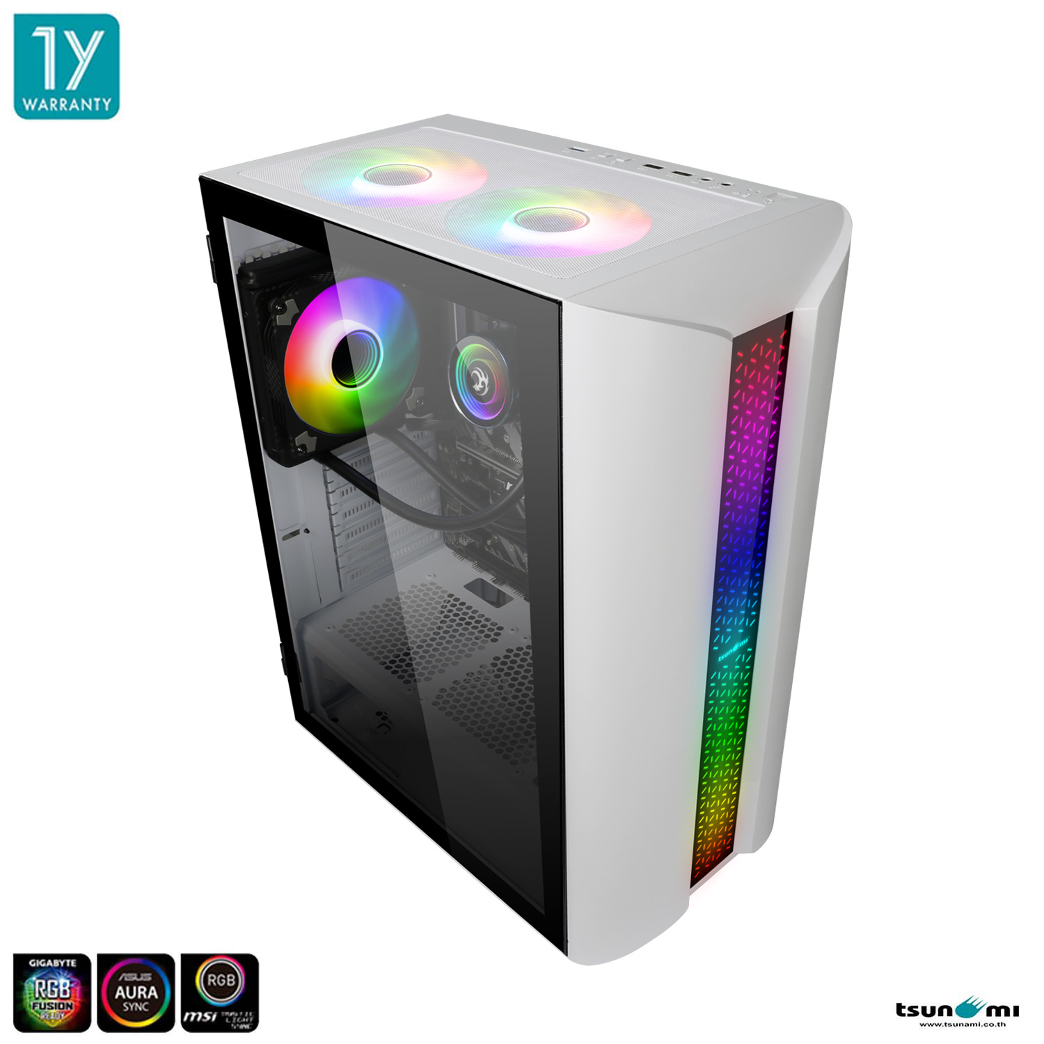 เคสคอมพิวเตอร์ Tsunami 211-G Cooling Combo WW Unlimited Deepspace ARGB ...