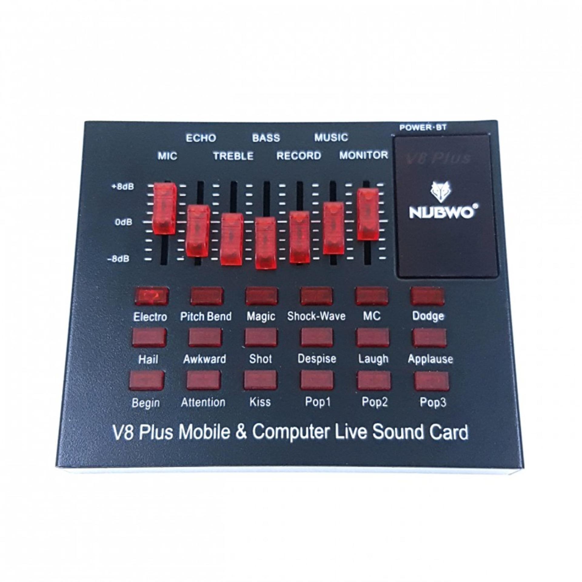 NUBWO V8 Plus Mobile & Computer Live Sound Card การ์ดเสียงสำหรับไลฟ์สด ...