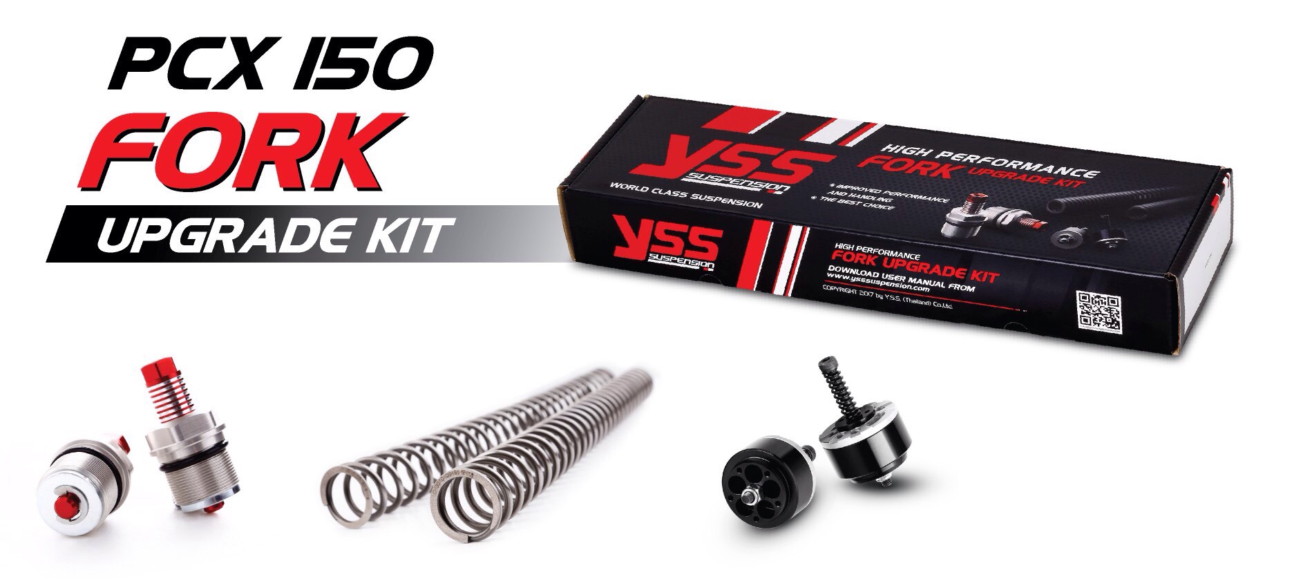 YSS Fork upgrade PCX ชุดสปริงอัพเกรดโช๊คหน้า PCX160 - Likit_official - ThaiPick