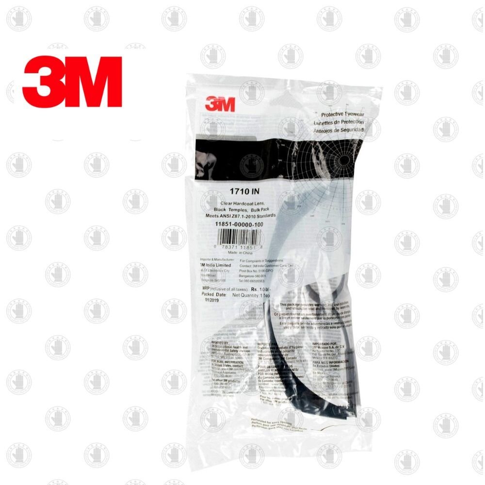 แว่นตานิรภัยเลนส์ใส 3M รุ่น Wen1710 (แพ็ค 1 ชิ้น) แว่นตานิรภัย แว่นตา ...