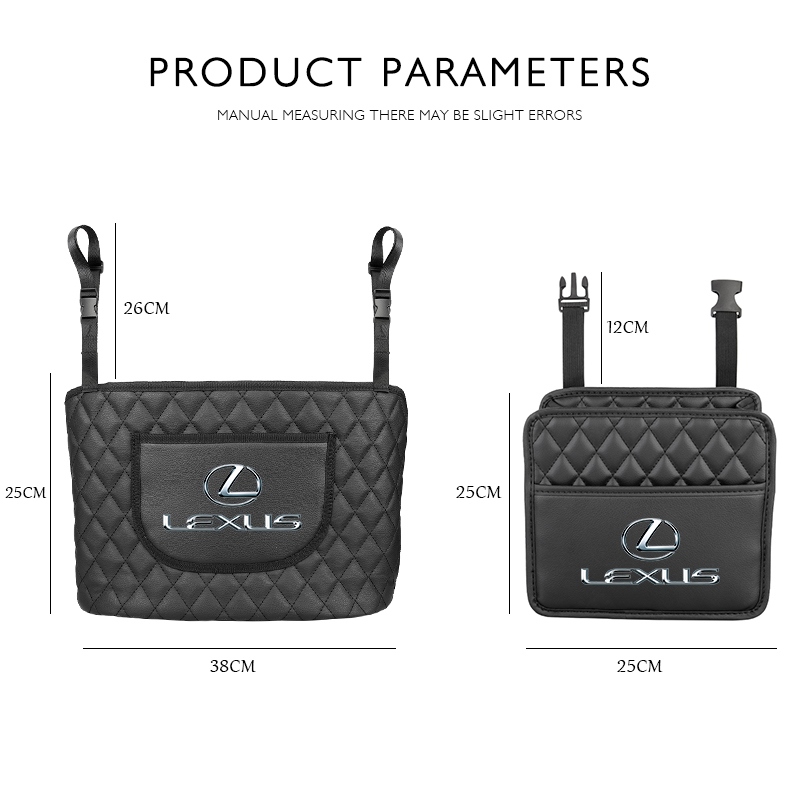 Leather Car Seat Back Organizer Bag Multi Function Storage Bag For ...