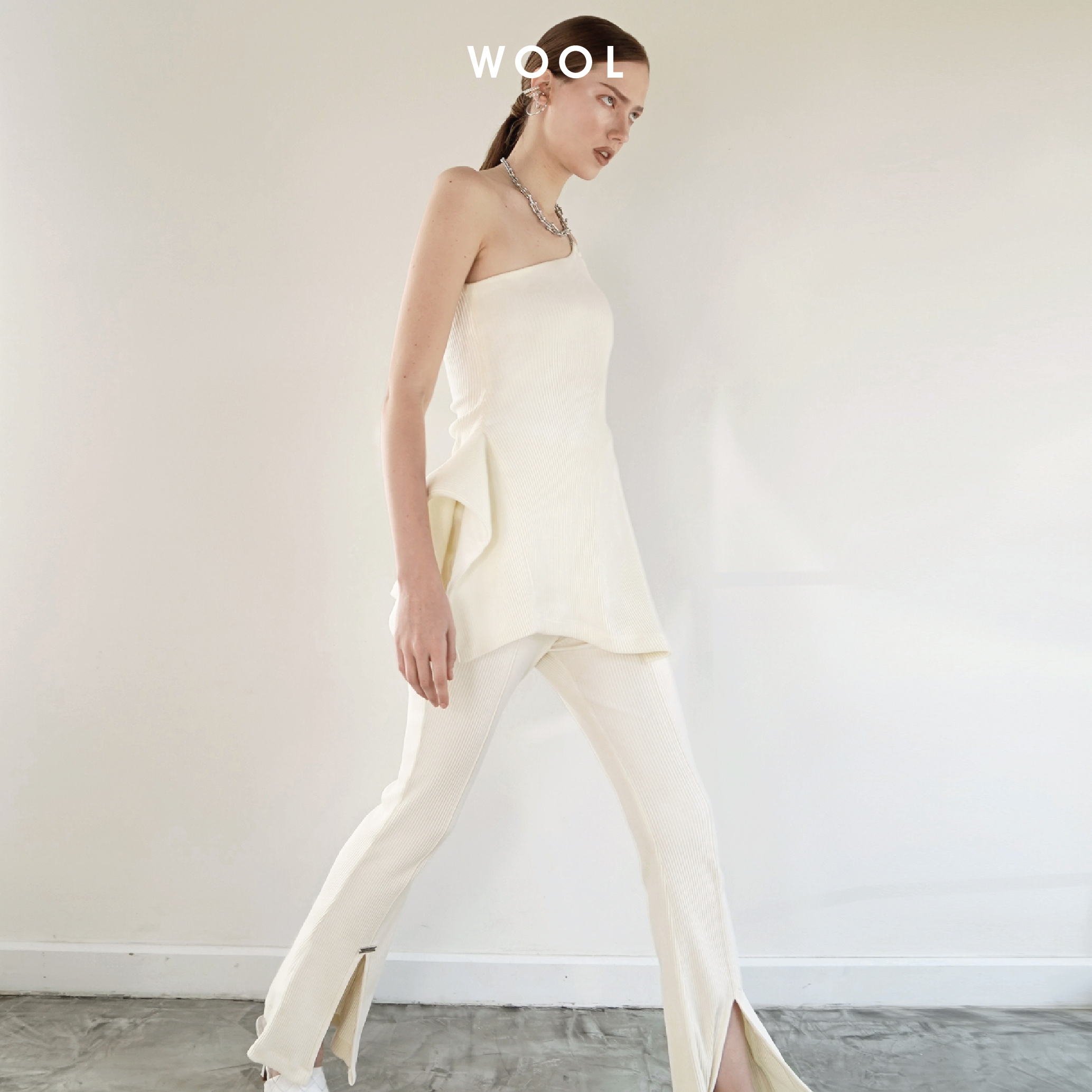 WOOL - Tali Pants กางเกง ทรง flare ผ้ายืด ผ้าร่อง 2 สี [Preorder ...