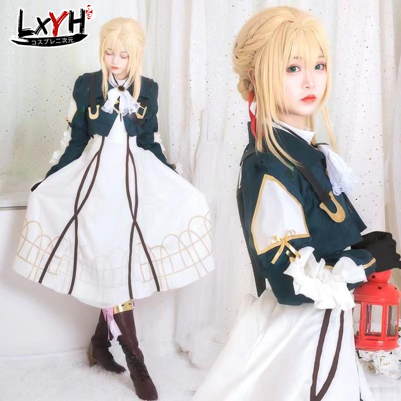 LXYH- COSER KING Anime Violet Evergarden Cosplay ชุดคอสเพลย์ ชุดคอสเพล ...