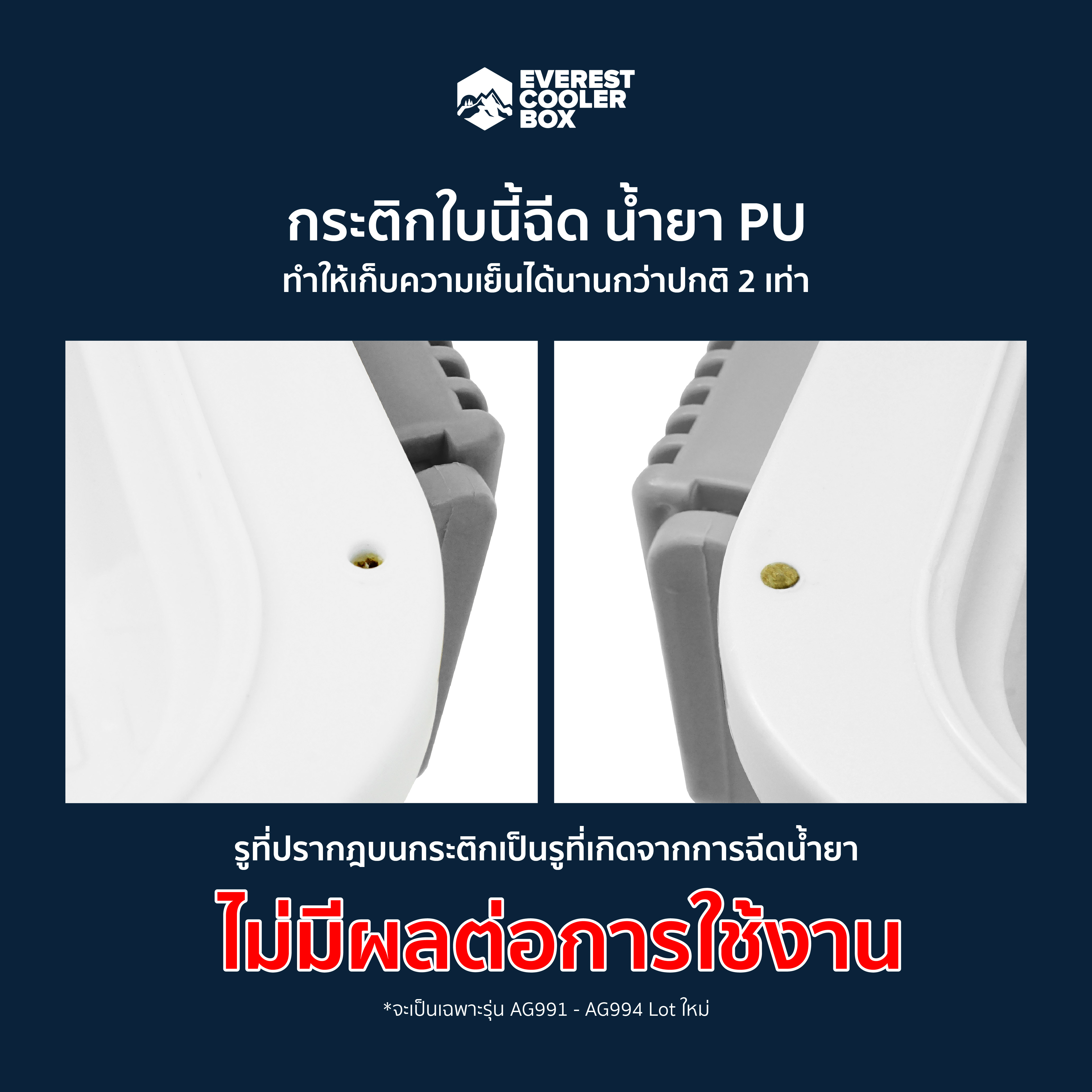 Everest กระติกน้ำแข็ง ถังแช่อเนกประสงค์ ขนาด 20ลิตร รุ่น Ag2520 ขนาด