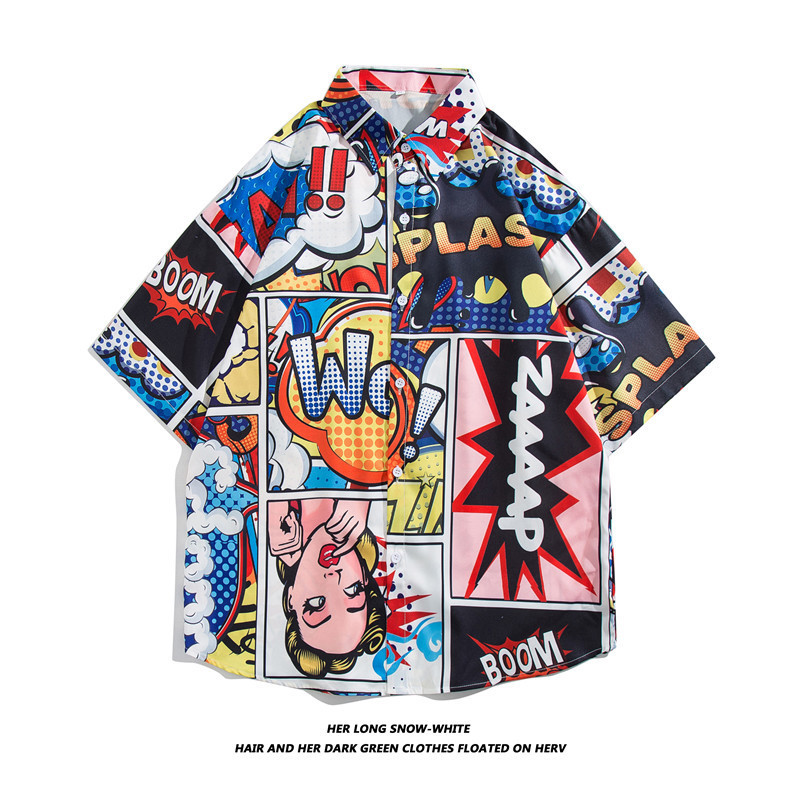 EF เสื้อฮาวาย เสื้อสงกรานต์2566 เสื้อเชิ้ตชาย เสื้อผู้ชาย เสื้อ วินเทจ ...