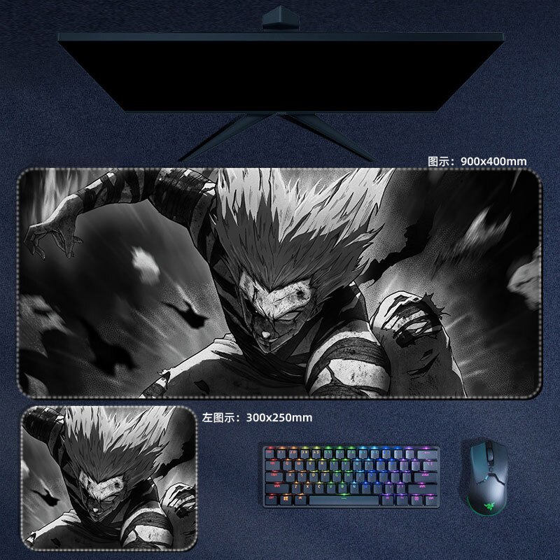 Anime One Punch Man Large Mouse Pad Saitama Genos Garou Fubuki Mousepad ...