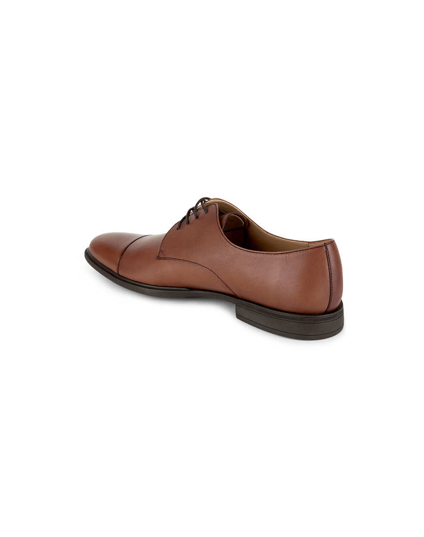 DAPPER รองเท้าหนัง แบบผูกเชือก Cap-Toe Derby Shoes สีน้ำตาลแทน - DAPPER ...