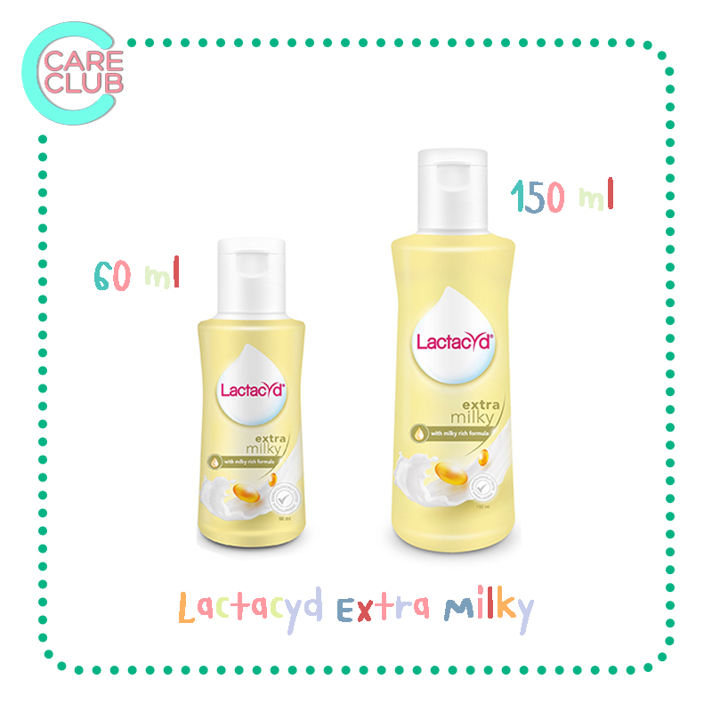 Lactacyd Extra Milky 60 ml./ 150 ml. แลคตาซิด ผลิตภัณฑ์ทำความสะอาด จุดซ่อนเร้น สูตรเอ็กซ์ตร้า ...