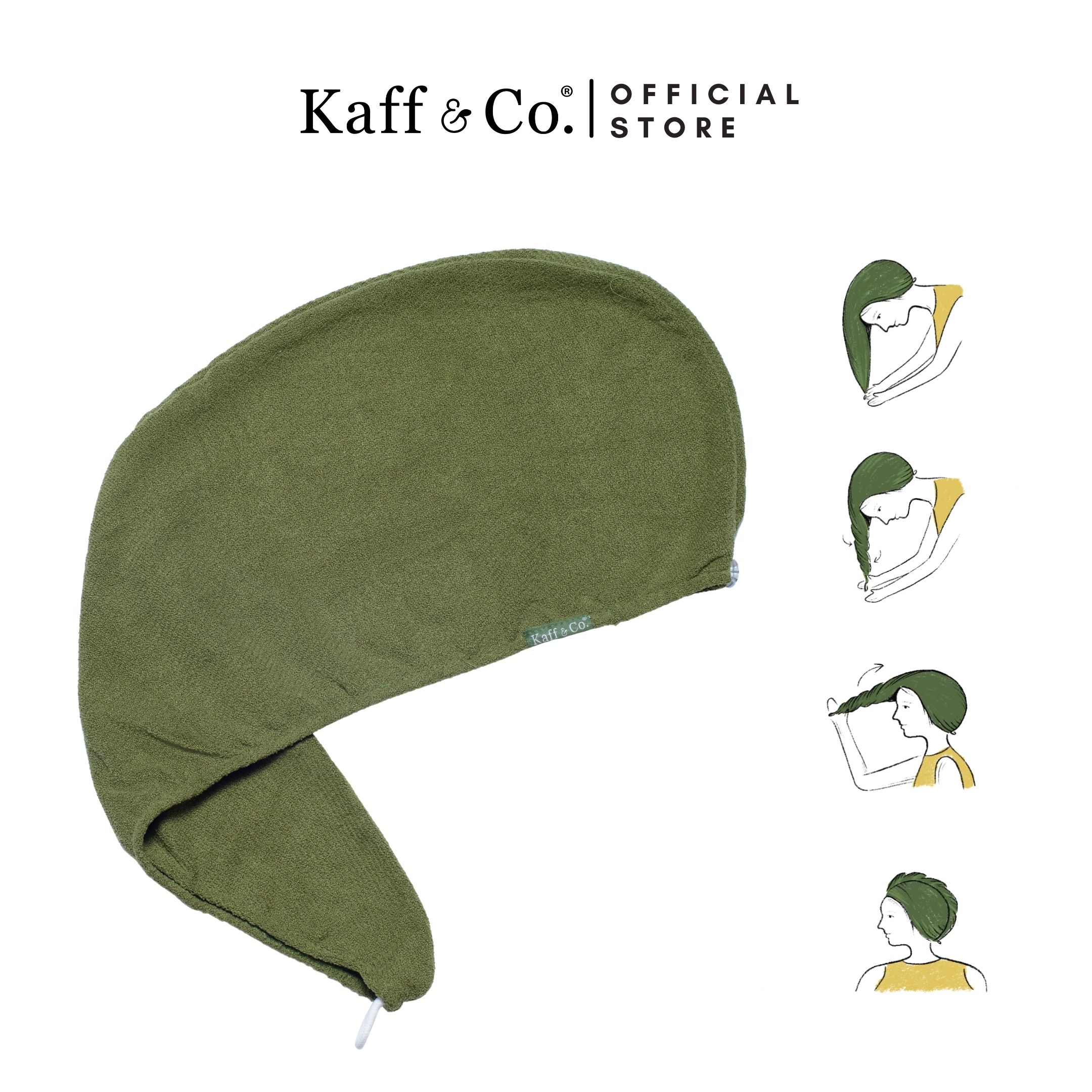 Kaff Co. Microfiber Hair Turban Towel - ผ้าเช็ดผมไมโครไฟเบอร์ชนิดแห้งไว ...