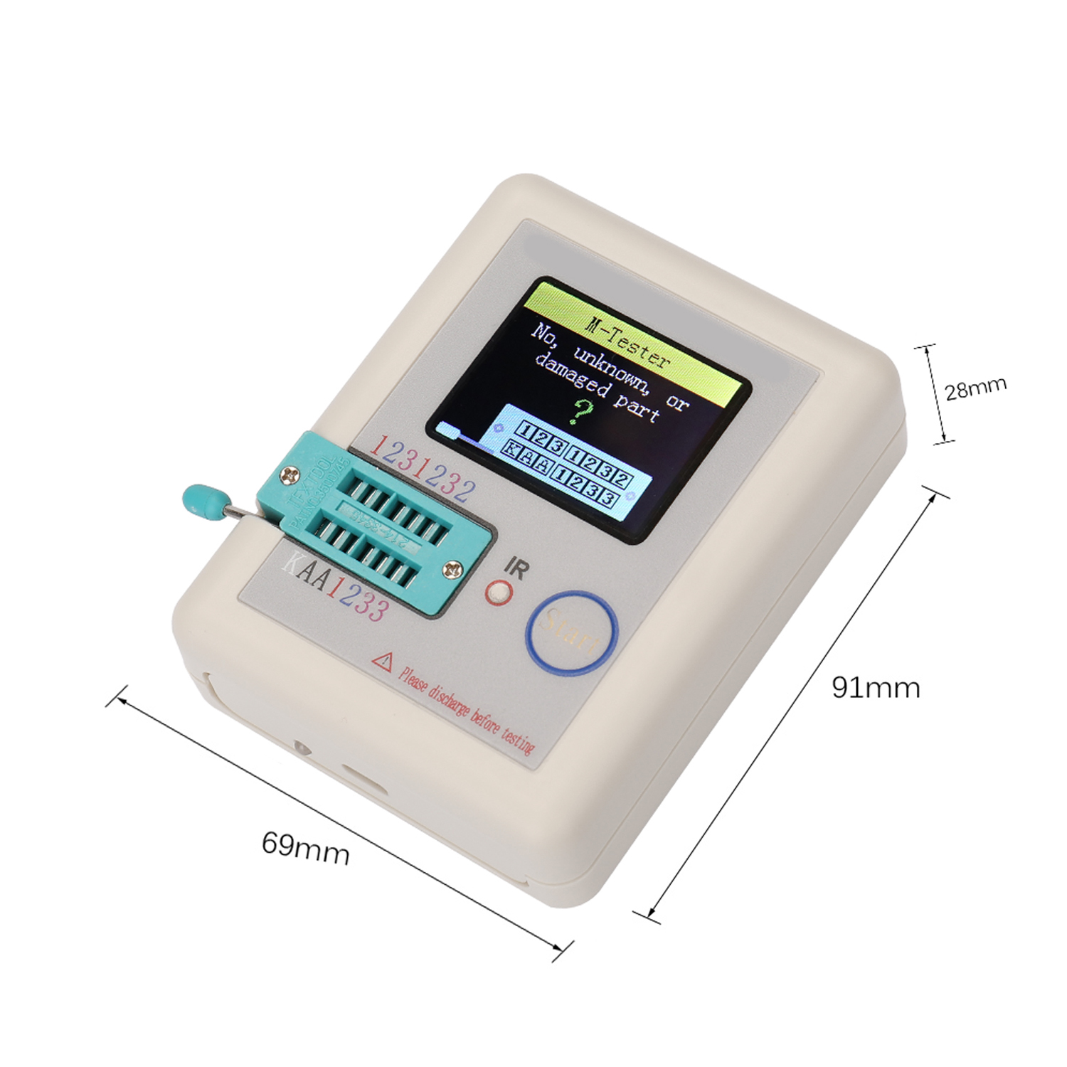 Full Color Screen Graphic Display Multifunctional Transistor Tester NPN ...