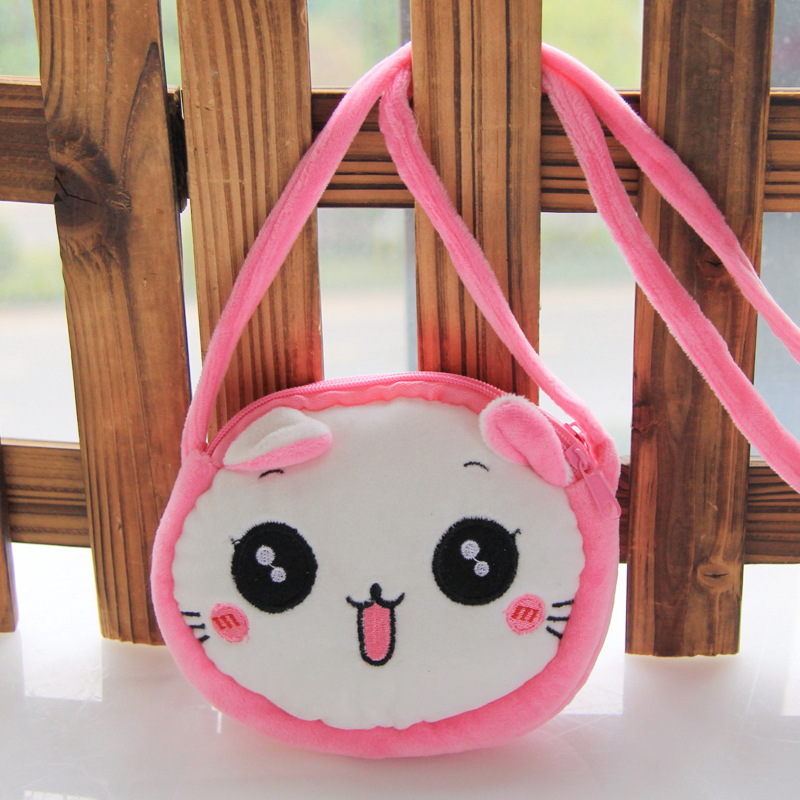 Lovely Children Coin Purse Cartoon Plush Messenger Bags Cute Animal ...