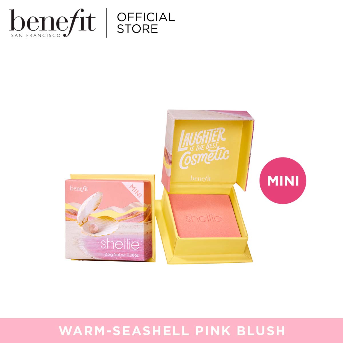 BENEFIT เบเนฟิต Shellie warm-seashell pink blush Mini - Benefit - ThaiPick