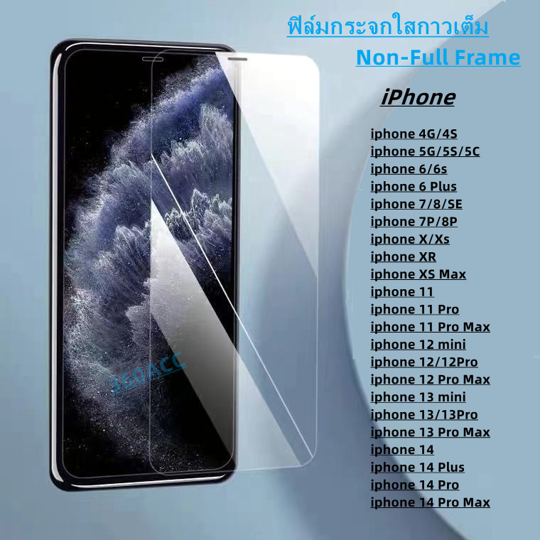 ฟิล์มกระจก ใส iPhone i14 Pro Max 14 i14Pro i14 Plus i4 i5 i6 i7 i8 ...