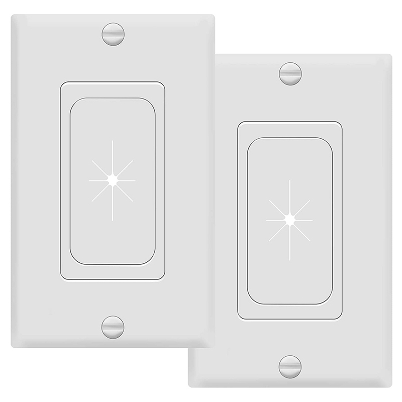 Flexible Rubber Wall Grommet Insert with Decorator Wall Plate, 1-Gang ...