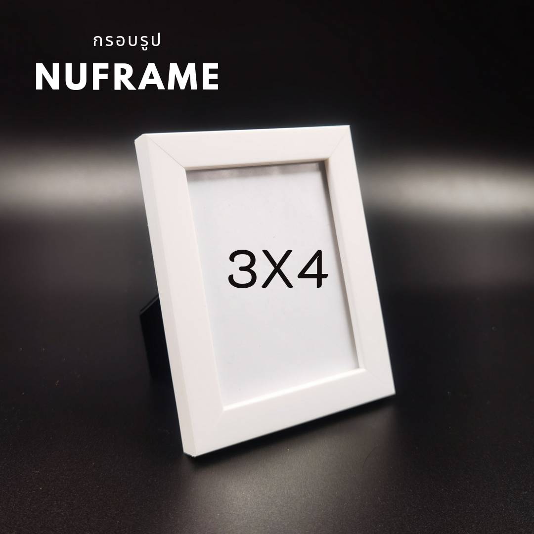 กรอบรูปขนาด 3x4นิ้ว 4 สี ขาว ดำ ทอง เงิน มีกระจกหน้า ตัวแขวนผนัง พร้อม ...