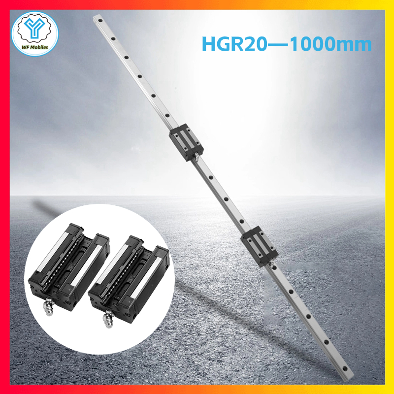 1 pcs HGR20-1000mm Linear Rail Guide Rail Motion ความกว้าง 20 มม. & 2 ...
