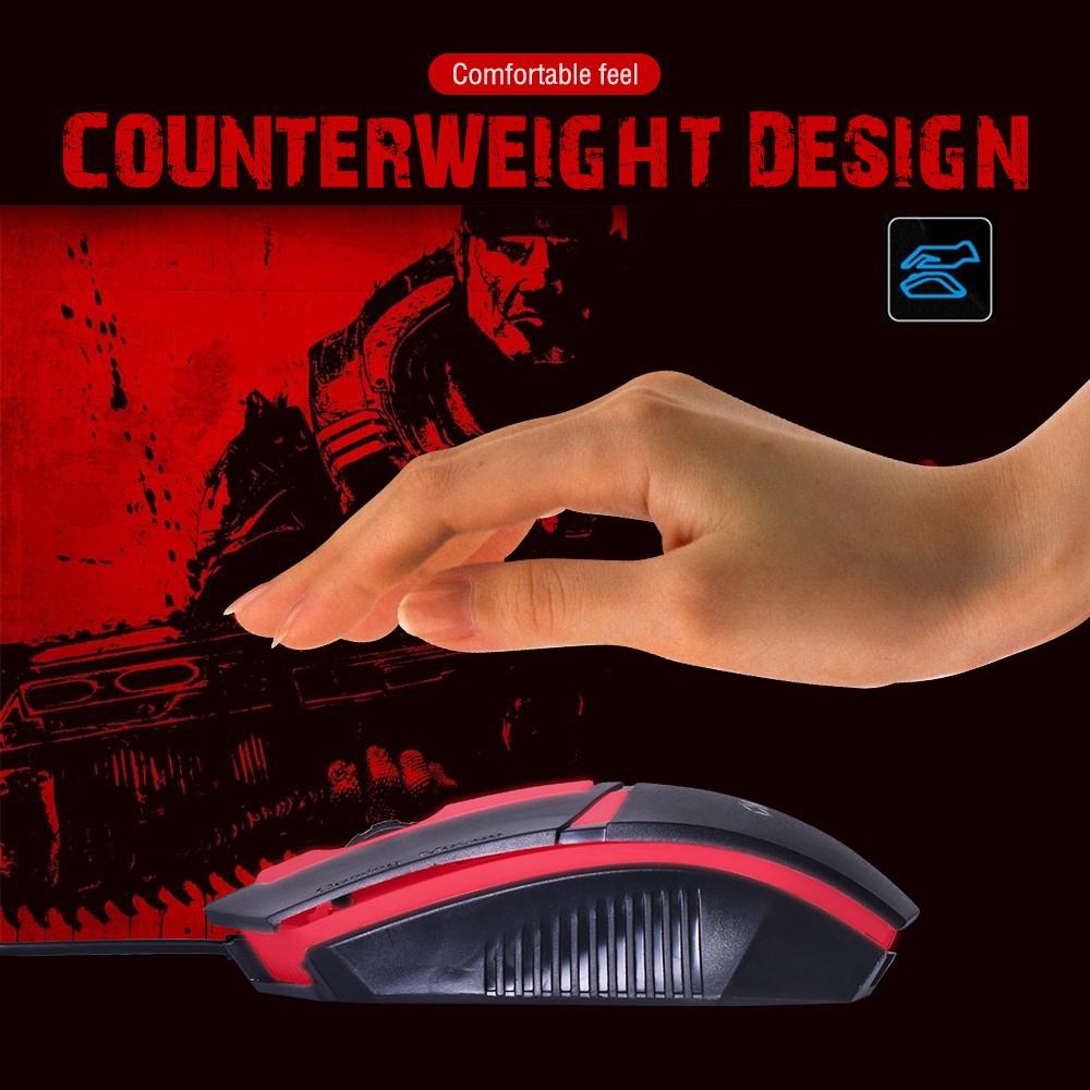 ส่งเร็ว OKER OP-165 WIRED LED MOUSE Black เมาส์สีดำ เมาส์เกมมิ้ง Gaming ...